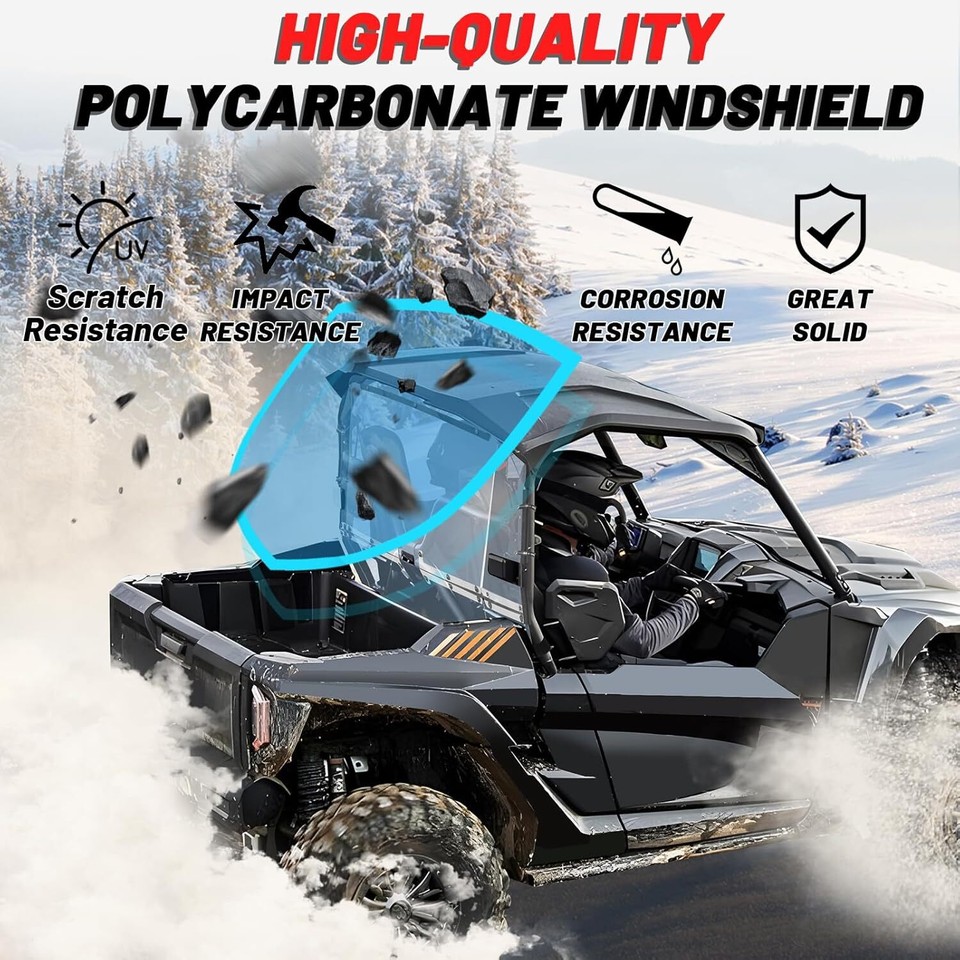 Heavy Duty Rear Windshield Clear Window for Yamaha Wolverine RMAX 2 ...