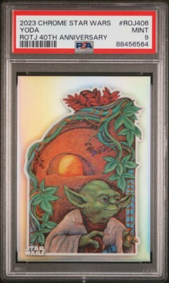 2023 Topps Star Wars Chrome Yoda ROTJ 40th Anniversary #ROJ40-6 PSA 9 ...