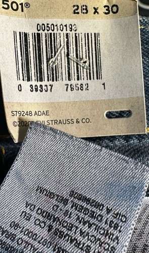 Levis 501 Jeans Straight Leg Button Fly Med Stonewash 34x32 for sale ...