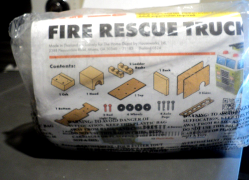 HOME DEPOT Kid's Workshop: BRAND NEW: Fire Rescue Truck: Pin Included ...