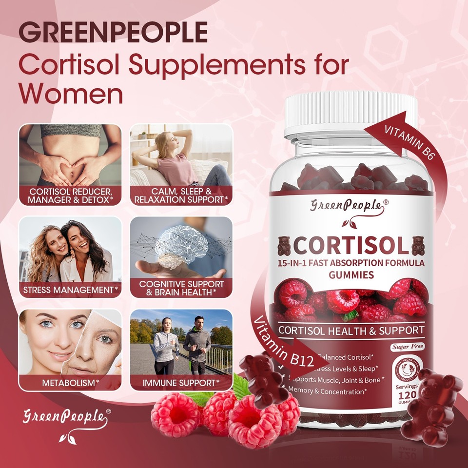 Cortisol Supplement, 10-In-1 Cortisol Reducer Detox Manager for Women ...