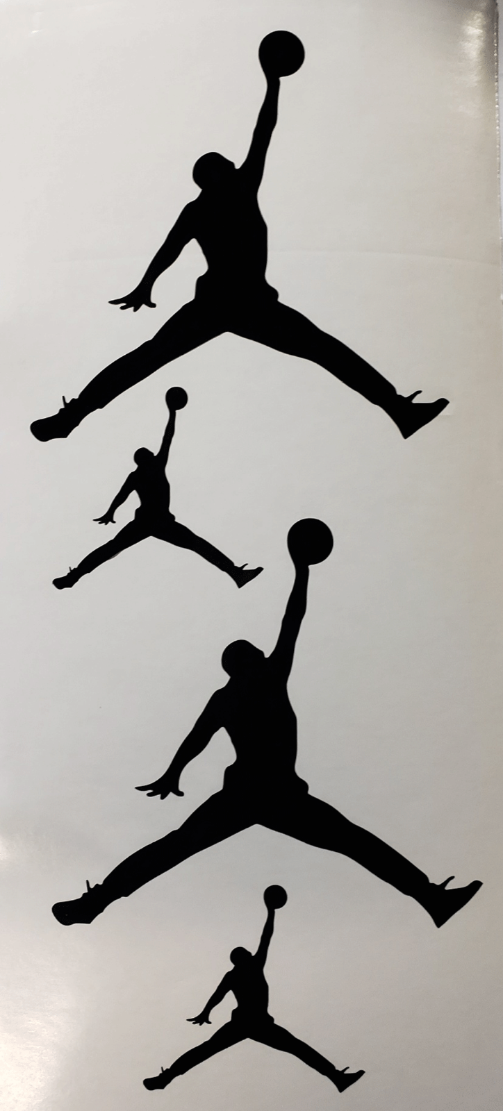 AIR JORDAN JUMPMAN MOTORCYCLE STICKERS DECAL 4 PIECE SET COLORS CHROME ...
