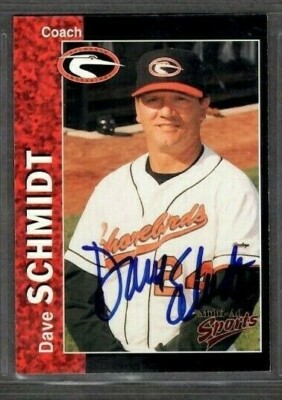 1998 Multi-Ad Sports Delmarva Shorebirds #3 Dave Schmidt Signed ...