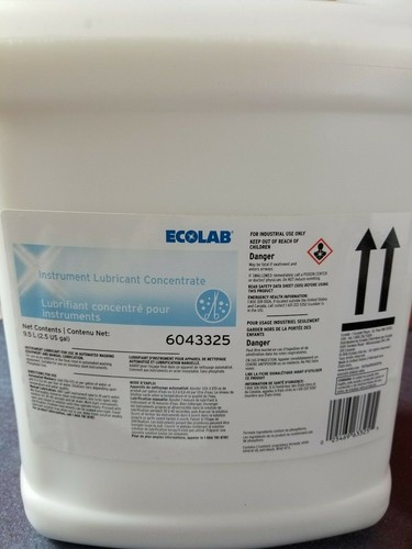 ECOLAB | Instrument Lubricant Concentrate | 2.5 US Gallons | 6043325 ...