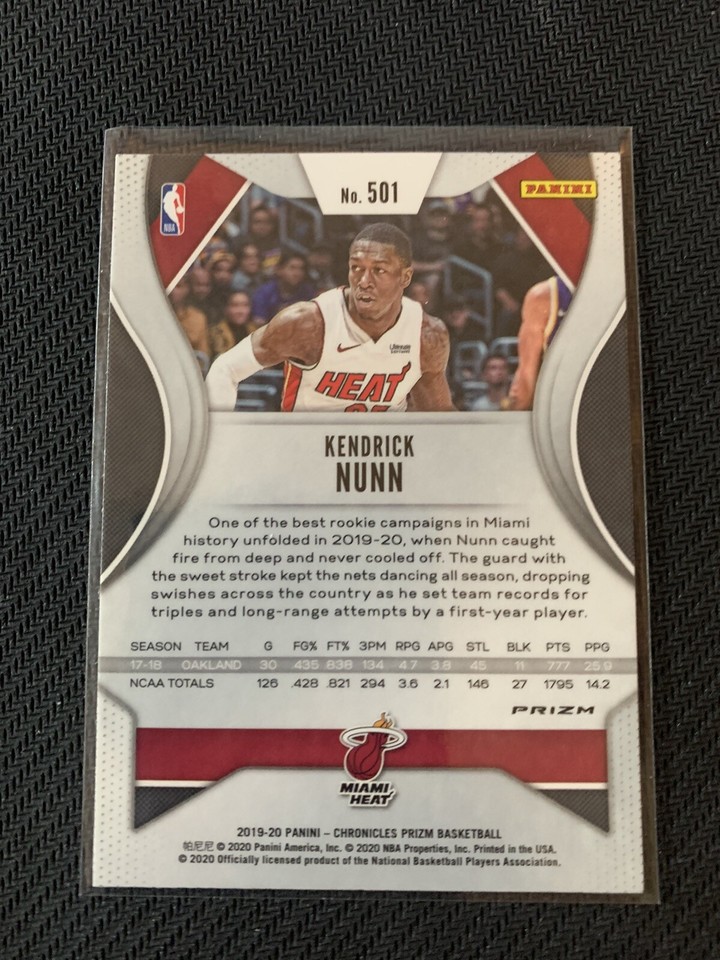 2019-20 Panini Chronicles - Silver #501 Kendrick Nunn Rookie Card | eBay