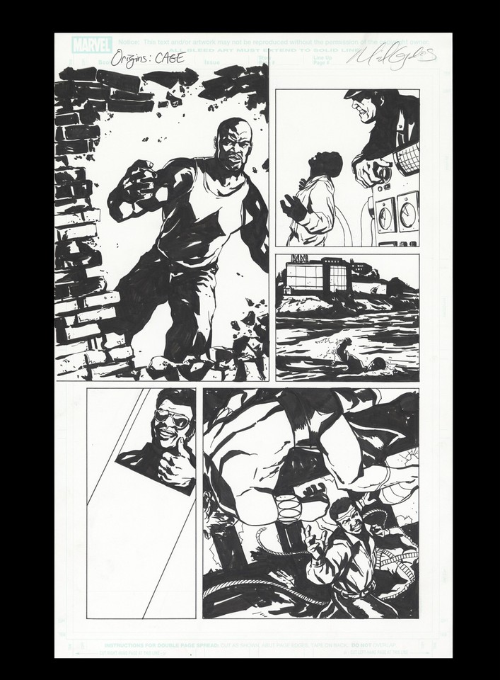 ORIGINS: LUKE CAGE - ORIGINAL COMIC ART by MICHAEL GAYDOS- MARVEL ...