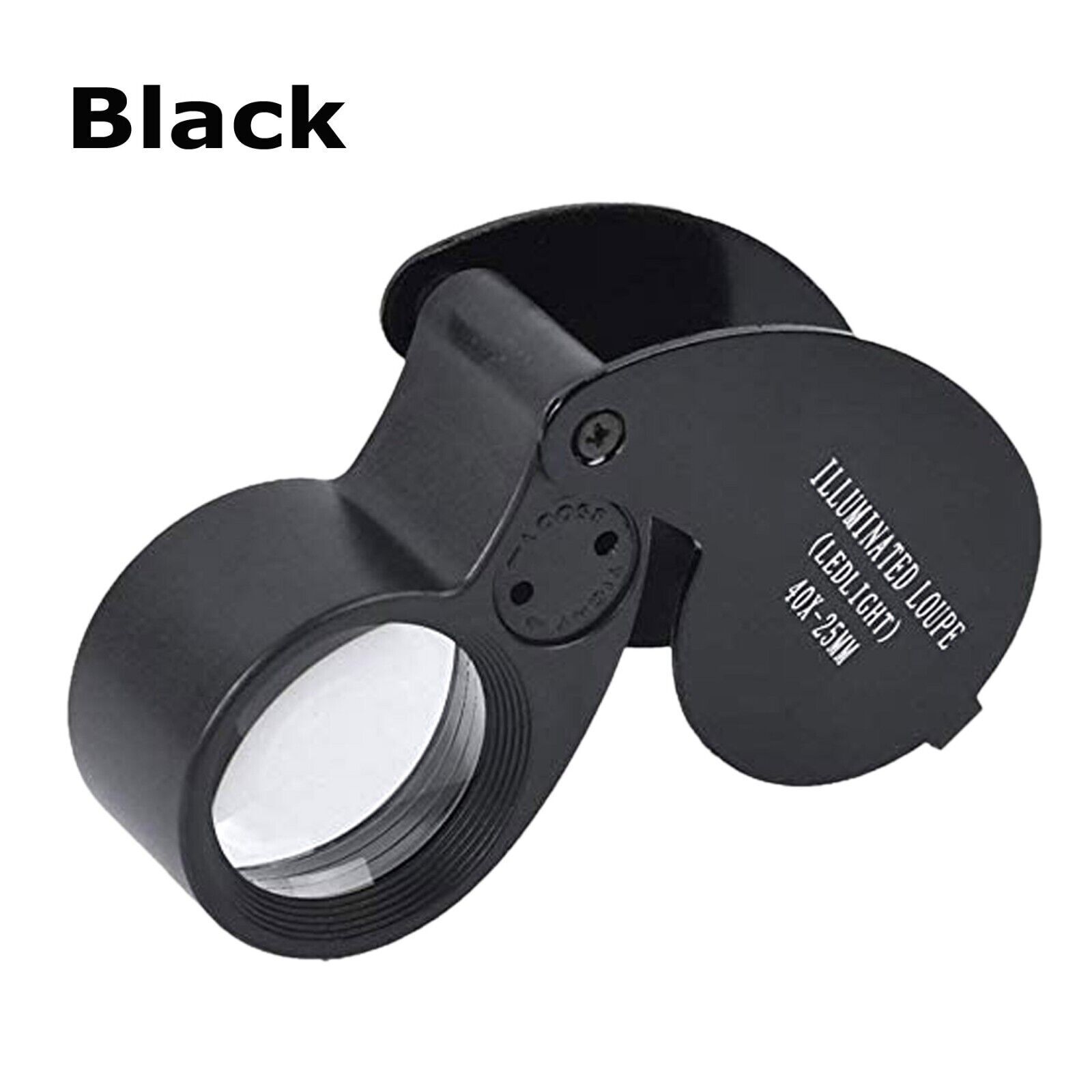 2-Pack 40X Jewelers Loupe Magnifier Light Jewelry Eye Loop Pocket ...