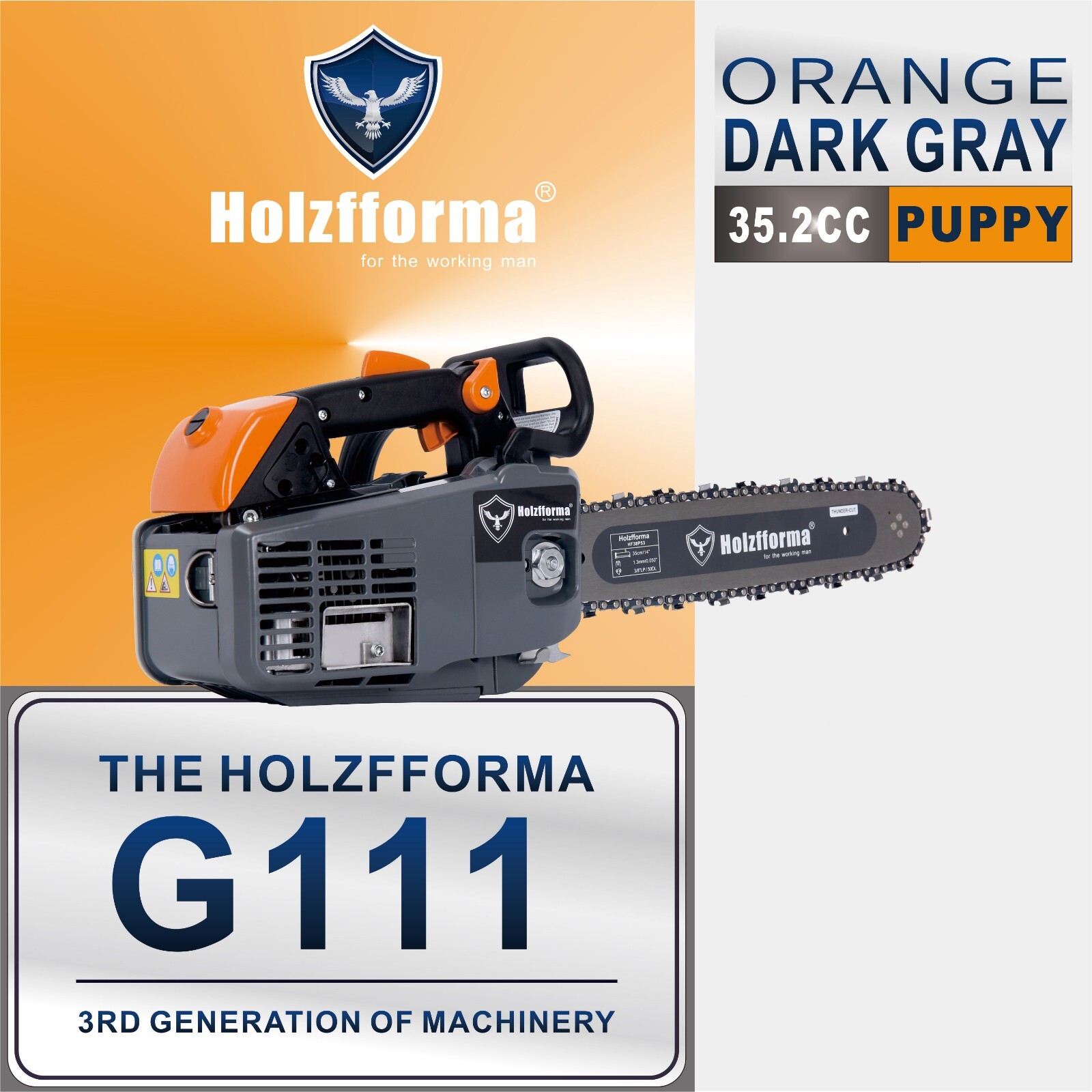 35.2CC HOLZFFORMA G111 ASSEMBLED CHAINSAW FOR MS200T MS200 T 020T NO ...