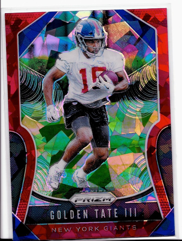 Golden Tate RED ICE PRIZM 2019 Prizm Football New York Giants Card #56 ...