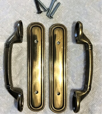 Drawer Pulls - Brass Back Plates