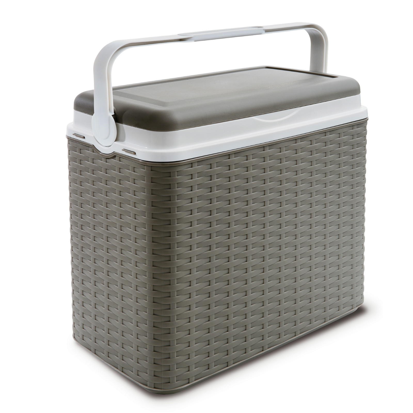 Large 24 Litre Rattan Design Cooler Box Lunch Picnic Beach Cool Ice ...