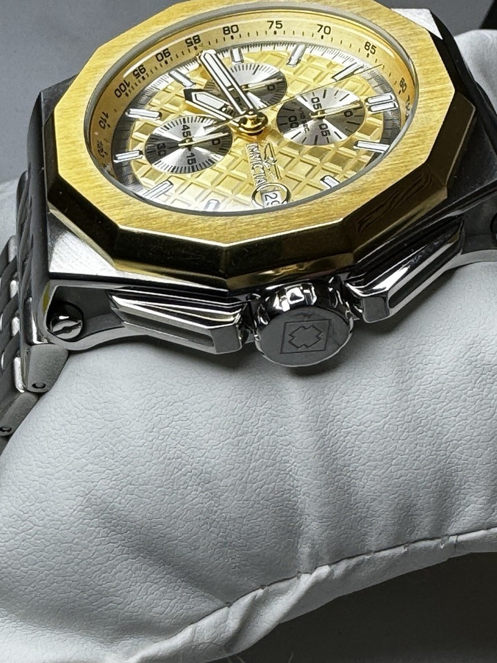 Invicta Akula Chronograph Quartz Gold Dial Men's Watch 47393 | eBay