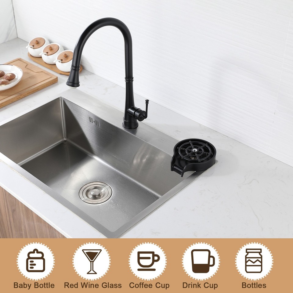 Universal Glass Rinser Kitchen Sink Attachment for Bottles & Cups ...