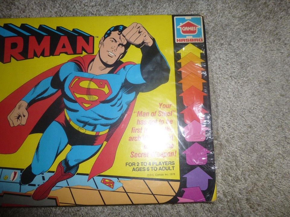 NIB Sealed Vintage Hasbro Superman Board Game DC Comics Inc 1978 2206/ ...