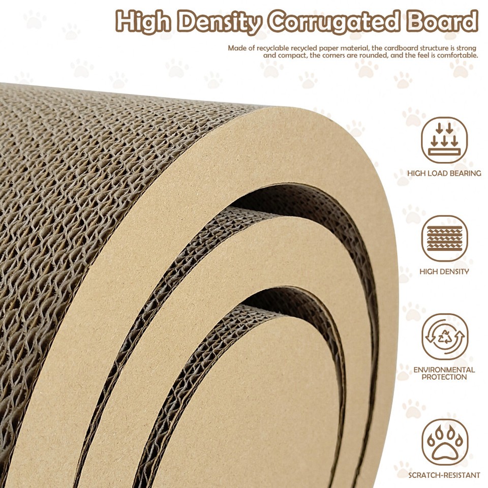 Corrugated Cat Scratcher Cat Tunnel Cat Scratching Board Cardboard ...