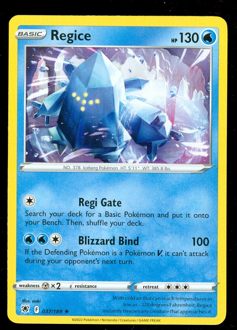 Regice Ex Card