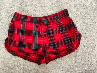 Xhilaration Red Plaid Sleepwear Shorts - Small | eBay