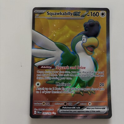 Pokémon TCG Squawkabilly ex Scarlet & Violet - Paldea Evolved 247/193 ...