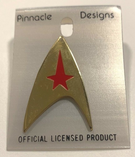 Pinnacle Designs Star Trek RED COMMAND BADGE Pin Unworn | eBay