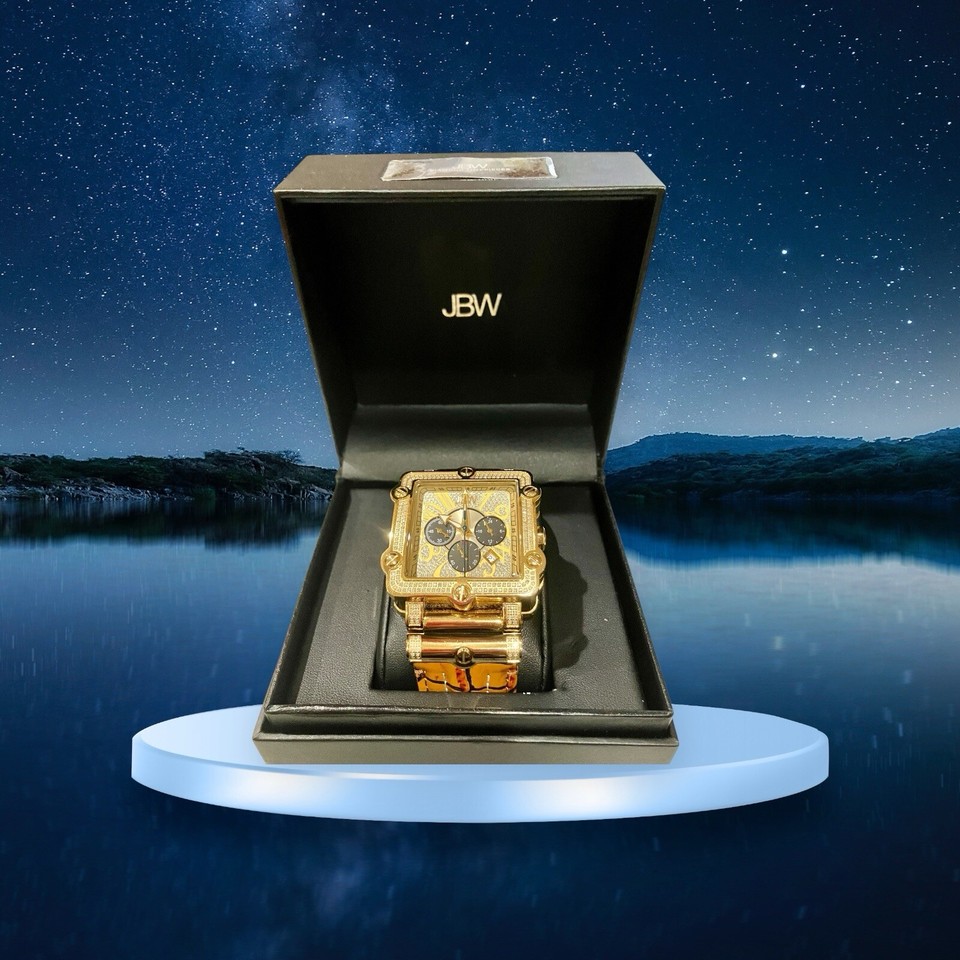 JBW 46 MM Men's Luxury Phantom Diamond Chronograph Wrist Watch JB-6215 ...