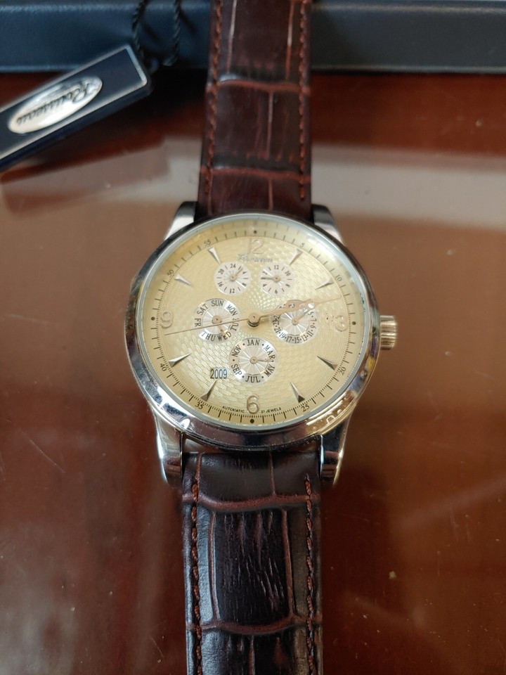 NEW Rousseau Men's Watch 60352-961 Stainless Steel Automatic 37 Jewels ...