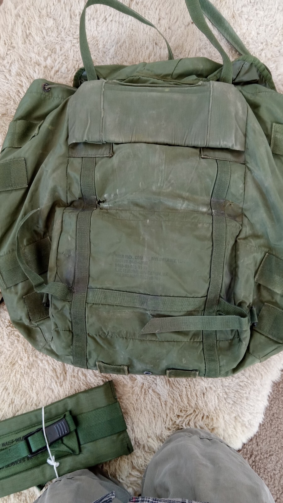 Good USGI US Military Alice Pack Large W/ Waist Belt Shoulder Straps No ...