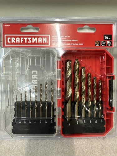 CRAFTSMAN Drill Bit Set, Gold Oxide, 14-Piece (CMAM2214) | eBay