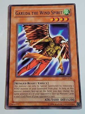 Garuda the Wind Spirit LON-070 Common Unlimited Yugioh | eBay