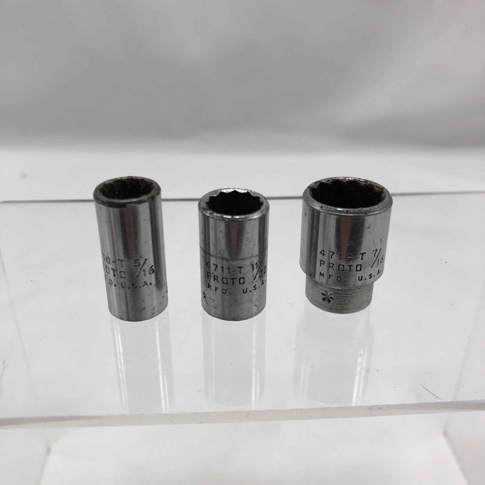 Proto Los Angeles 4710 4711 4714 5/16" 11/32" 7/16" 12pt 1/4" Drive ...