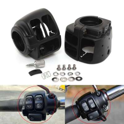 For Harley Sportster XL 883 1200 Dyna Softail Black Hand Control Switch ...