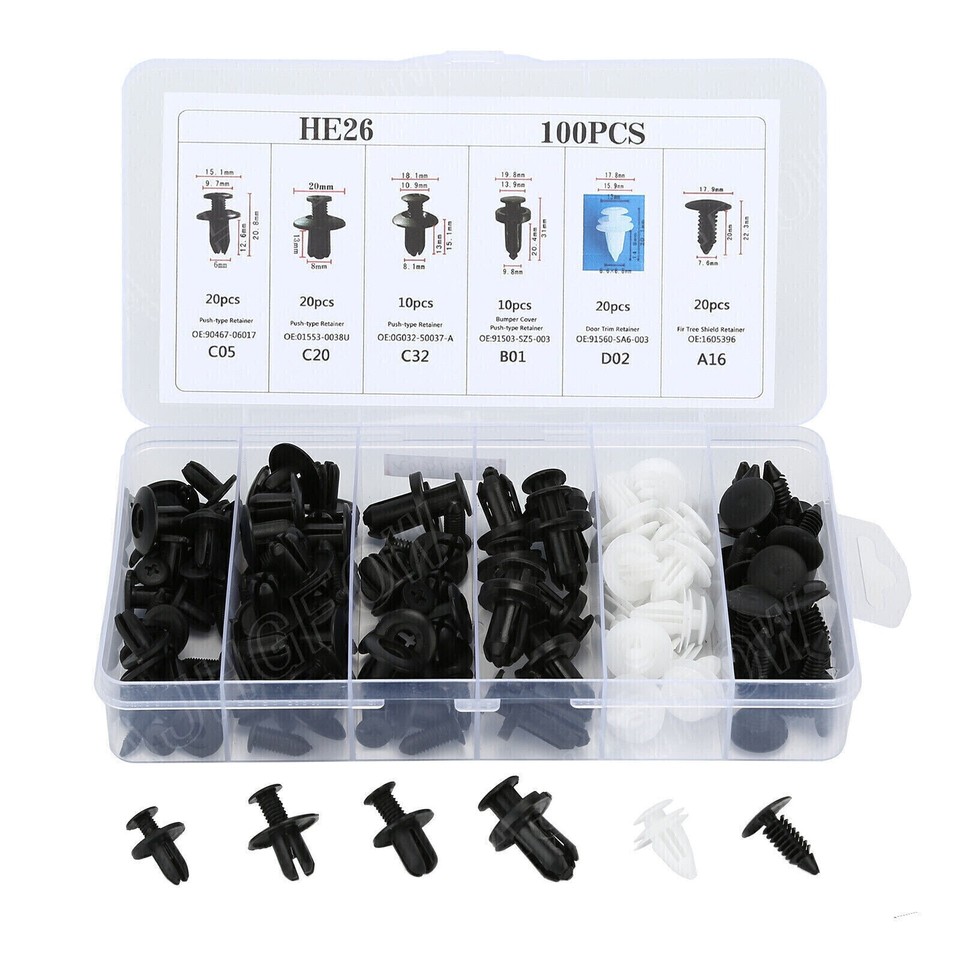 For Honda Car Retainer Clips Auto Fasteners Push Trim Clips Pin Rivet ...
