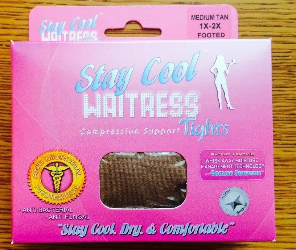 TAMARA PANTYHOSE Hooters Tights Compression SUNTAN & DARK TAN B C D Q ...