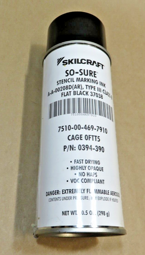 SKILCRAFT 7510-00-469-7910 Spray Stencil Ink Black 10.5 oz. for sale ...