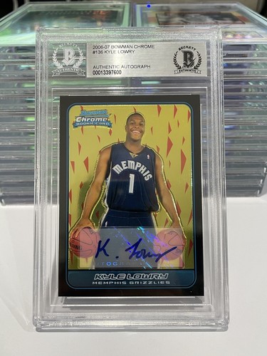 2006-07 Bowman Chrome Kyle Lowry RC Rookie Autograph #136 Grizzlies ...