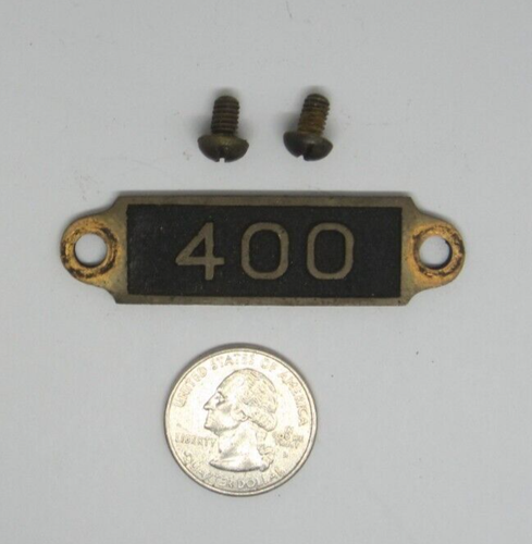 Vintage Brass Post Office Bank Safe Deposit Box Apt Number Plate with ...