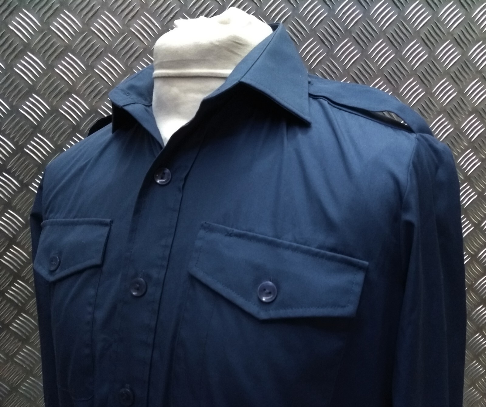 RAF Working Shirt Long Sleeve British Air Force Blue / Blue Grey Colour ...