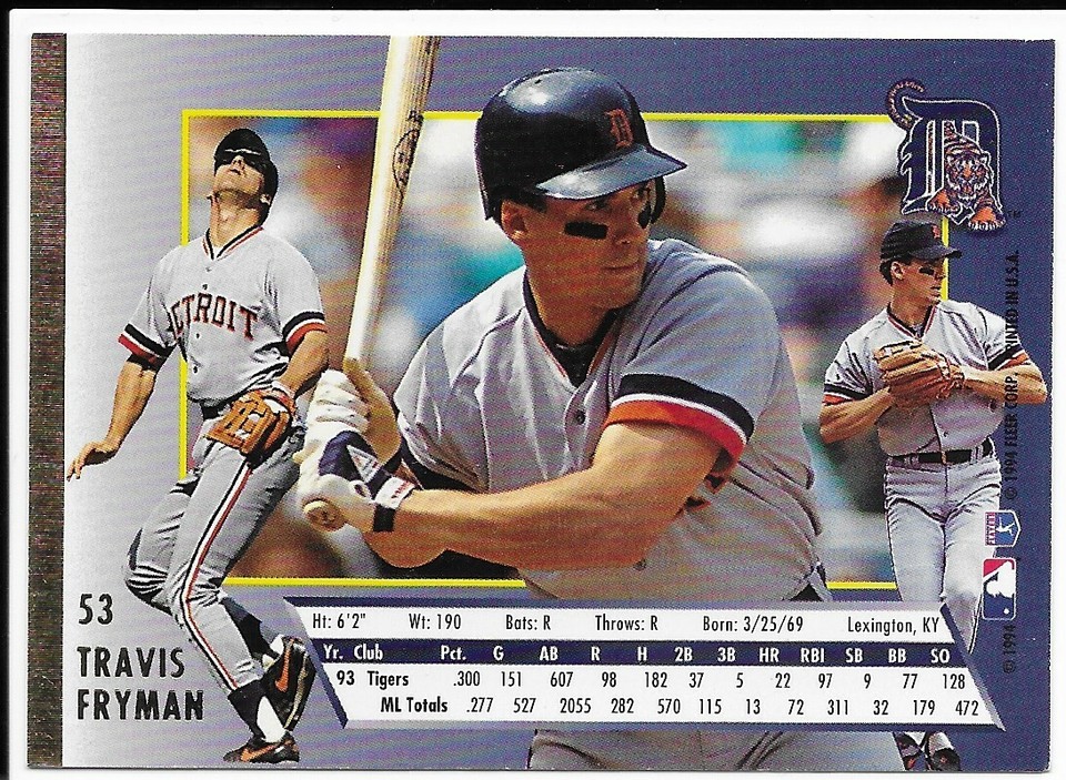 1994 Fleer Ultra Baseball #53 Travis Fryman | eBay