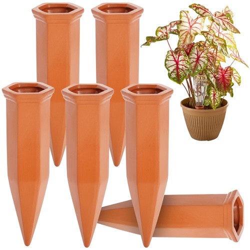 6 Pack Self Watering Planter Insert Spikes for Indoor and Outdoor ...