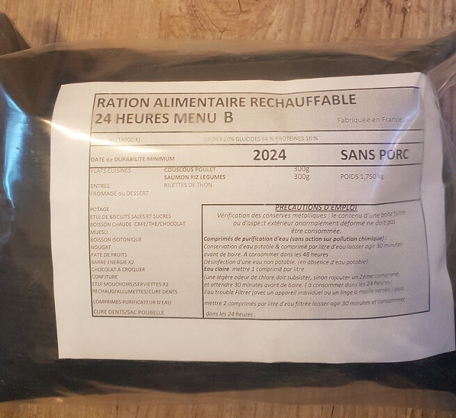 EPA MRE FRANKREICH 2024 24H RATION COMMANDO ALIMENTAIRE MARINE ARMY ...
