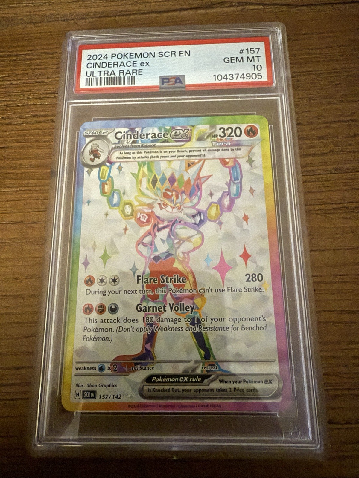 Cinderace ex 2024 Scarlet & Violet: Stellar Crown #157/142 Ultra Rare ...