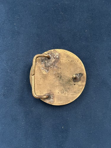 Vintage Round Brass Nautical Embossed Anchor Belt Buckle Navy Military ...