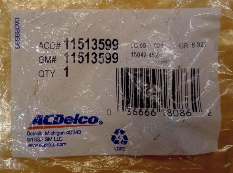 GM NOS OEM Fender Liner Nut 11513599 S-1377 | eBay