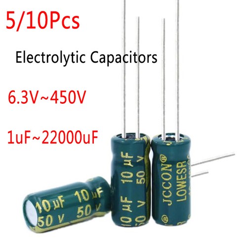 6.3V~450V 1uF~22000uF High Frequency Low ESR Radial Electrolytic ...