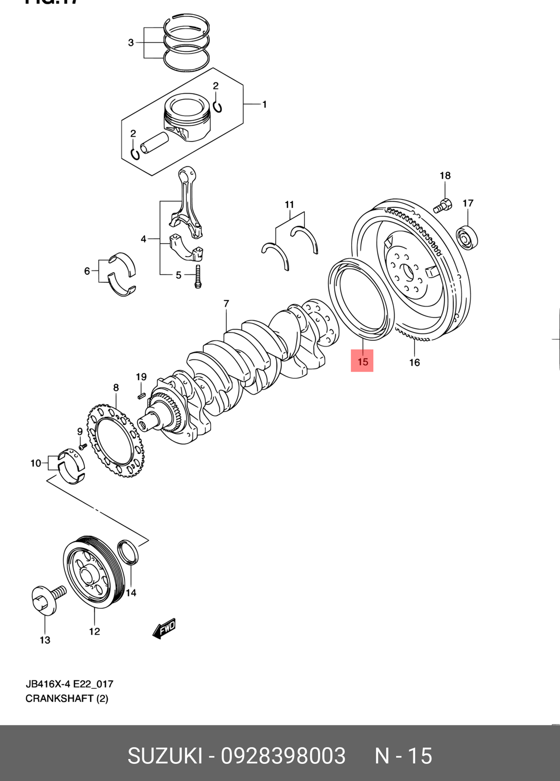 Genuine OE Seal Ring 0928398003 for Suzuki 09283-98003 | eBay