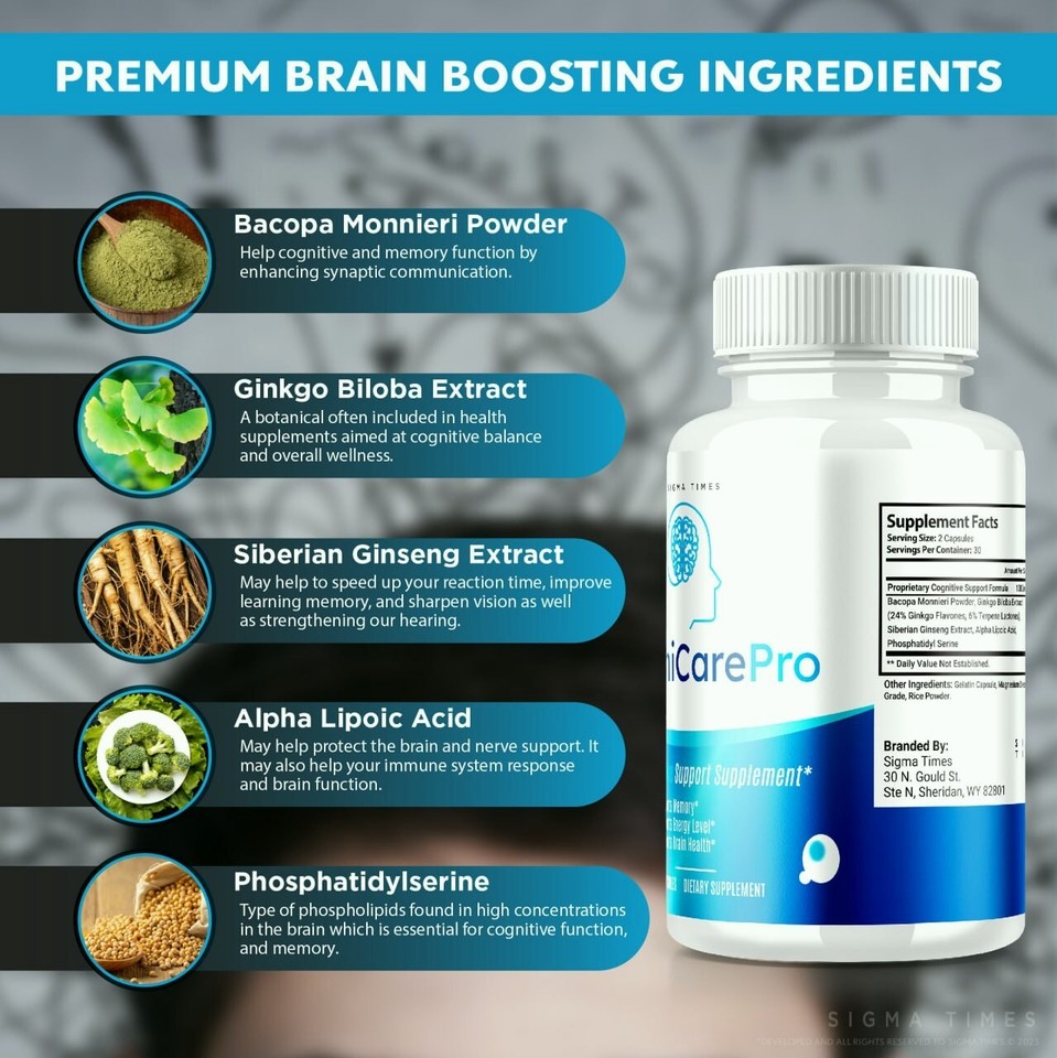 CogniCare Pro Brain Booster Pills to Support Brain Fog & Memory Loss ...