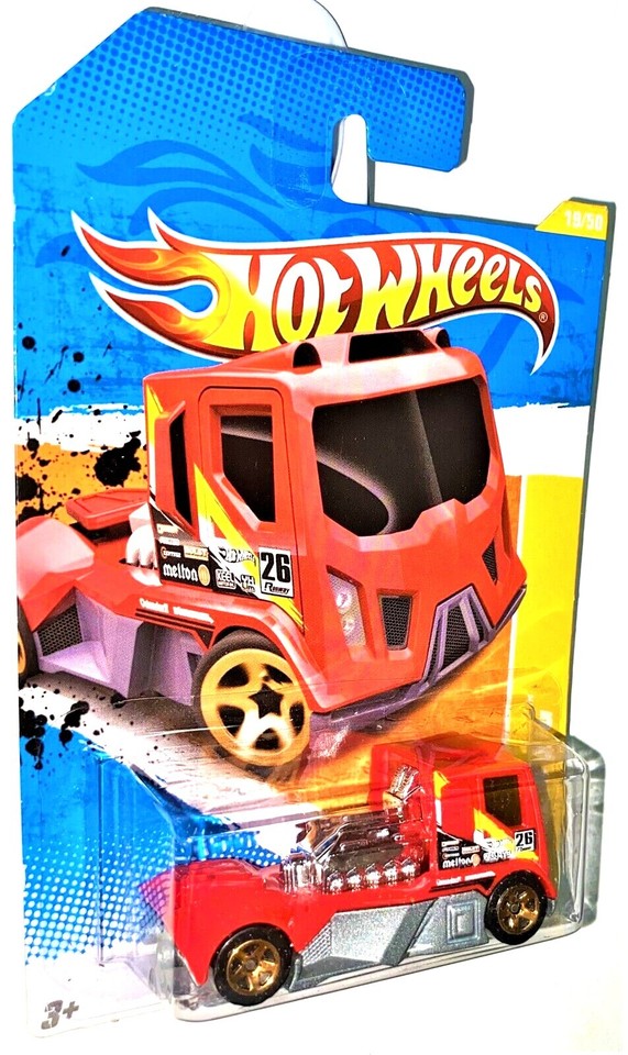 Hot Wheels 2011 Rennen Rig Red New Models #19/50 IN PROTECTO PACK | eBay