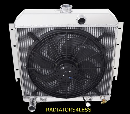 CHAMPION 4 ROW ALUMINUM RADIATOR 16" FAN 1964 DODGE DART PLYMOUTH ...