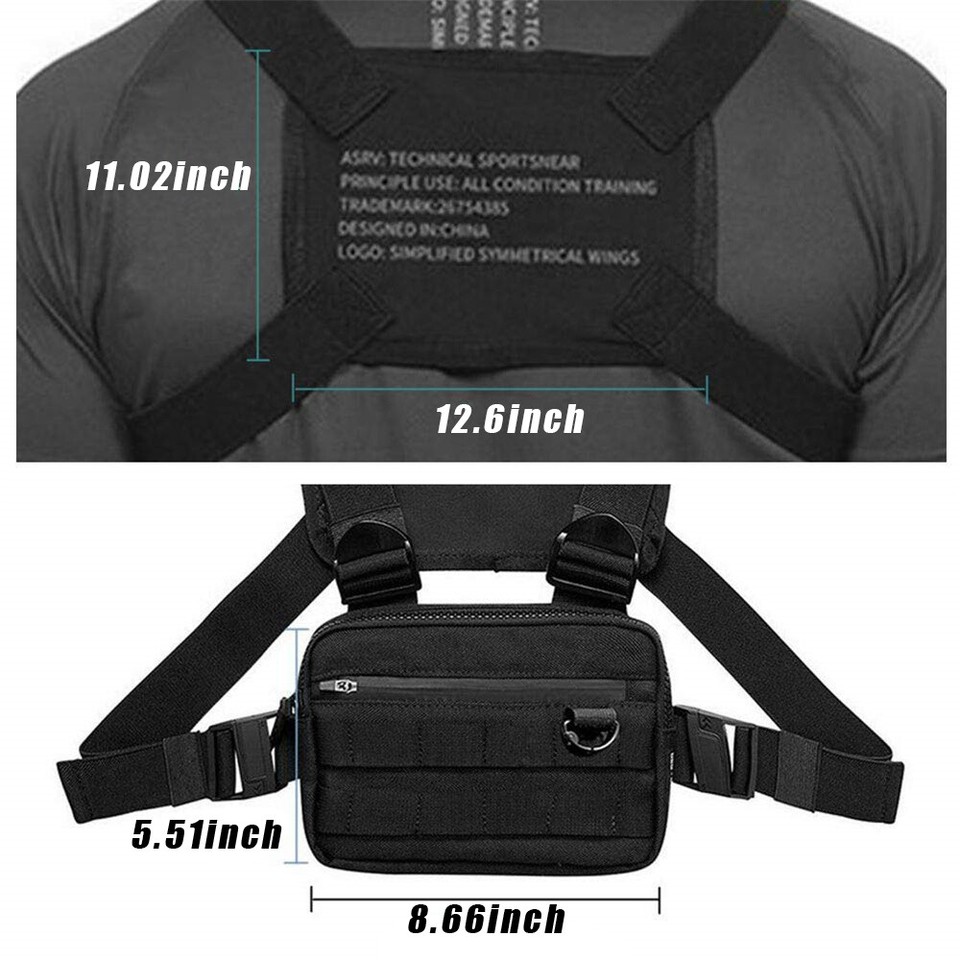 Tactical Combat Chest Rig Bag Front Pouch Recon Pack Sport Protective ...