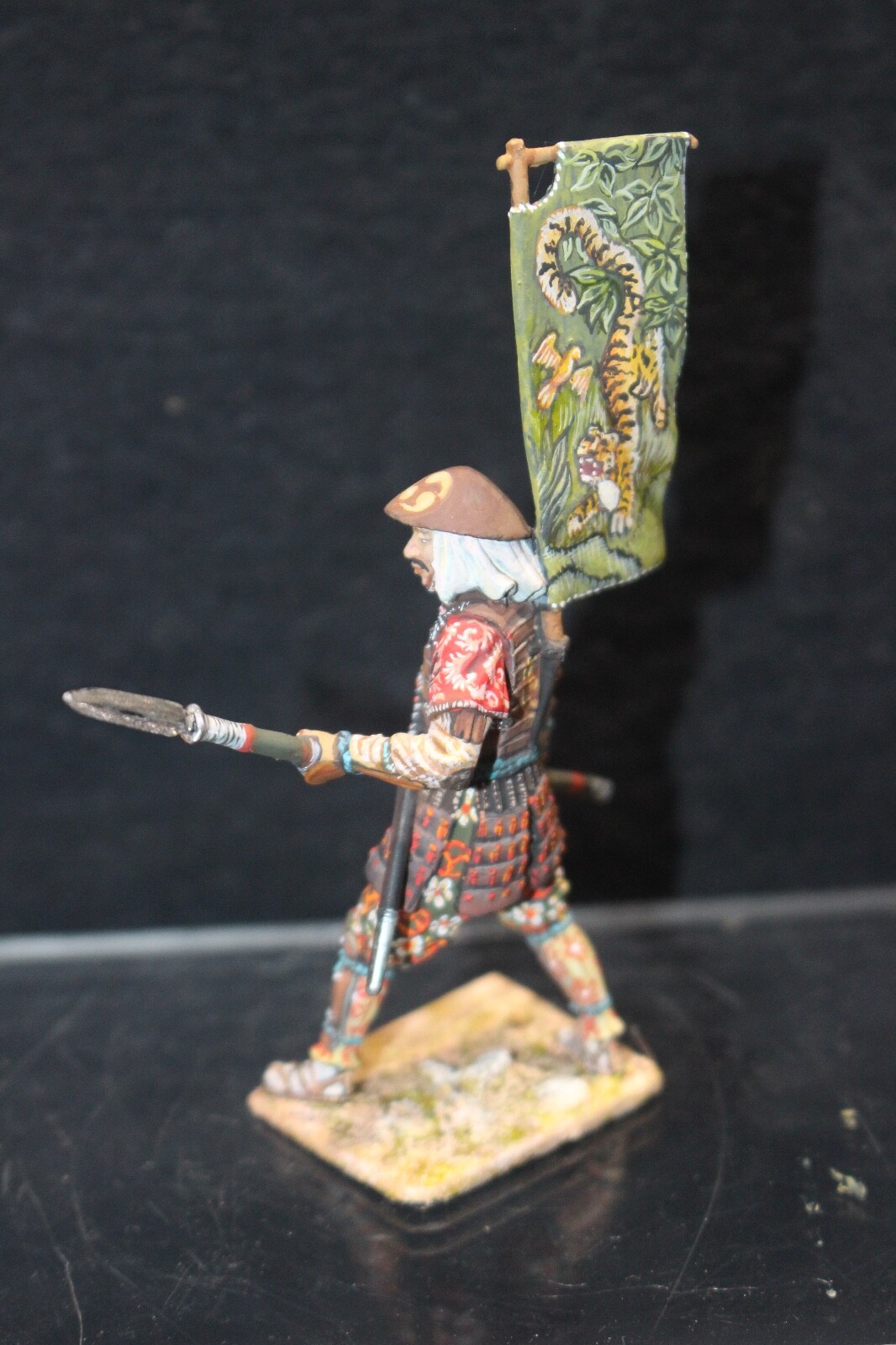 ST.PETERSBURG BEAUITFULY PAINTED 54MM SAMURAI WARRIOR W/FLAG SIGNED | eBay