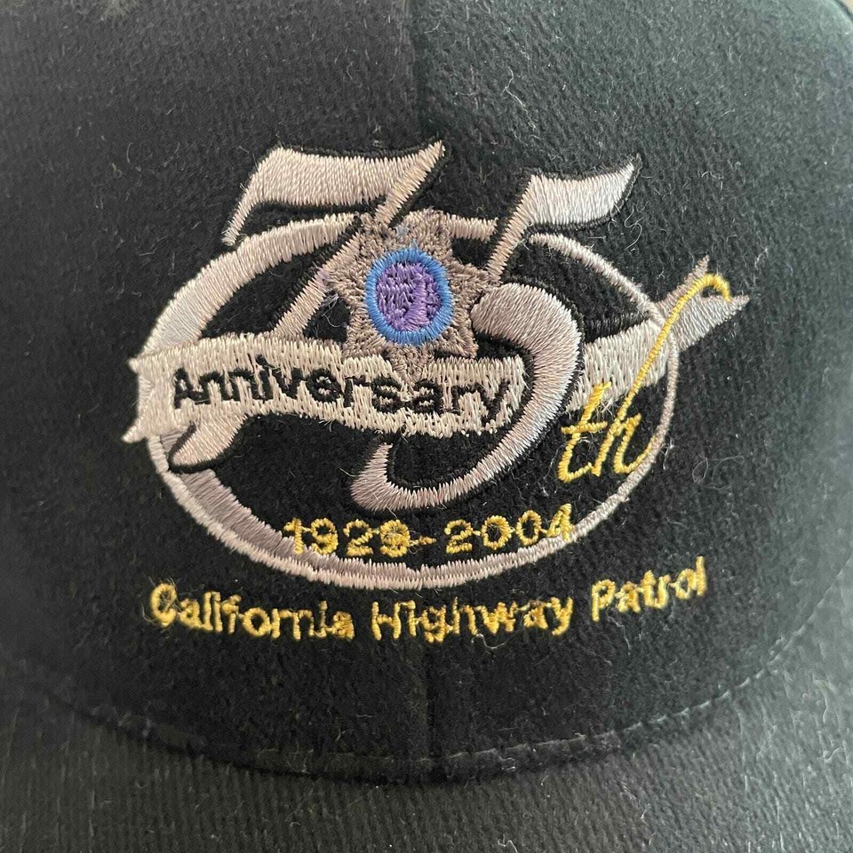 Vintage California Highway Patrol 75th Anniversary Snapback Hat Black ...